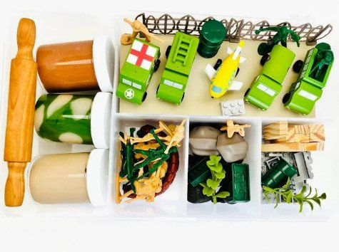 Wooden Army Play Dough Kit – SparklingToysWorld
